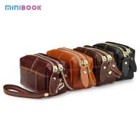 China Genuine Leather Keychain Pouch Small Women Zipper Hasp Closure Purse 10.5x8x5.5cm for sale