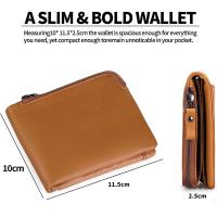 China Genuine Leather RFID Wallet Open Closure Anti-Theft Design for Women Travel Business 11.5cm for sale