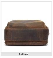 China Retro Brown Cowhide Leather Messenger Bag for Men Durable 15.6 Inch Laptop Shoulder Bag for sale