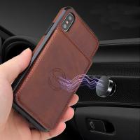 China Shockproof Magnetic Wallet Case for iPhone 15 Pro with Card Holder for sale