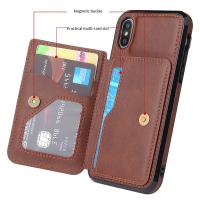 China Shockproof Magnetic Wallet Case for iPhone 15 Pro with Card Holder for sale