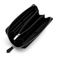 China Multi-Function Clutch Budget Long Zipper Wallet with Cross Pattern and PU Leather for sale