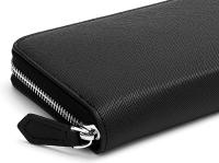 China Multi-Function Clutch Budget Long Zipper Wallet with Cross Pattern and PU Leather for sale