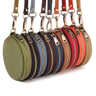 China Genuine Leather Short Wallet Coin Purse for Women 10.5x2x11 cm Custom Logo OEM for sale