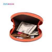 China Genuine Leather Short Wallet Coin Purse for Women 10.5x2x11 cm Custom Logo OEM for sale