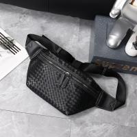 China Men's PU Leather Crossbody Waist Bag Large Capacity Travel Shoulder Bag 30x15x8cm for sale