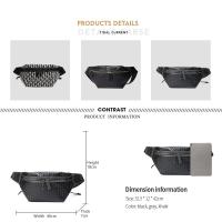 China Men's PU Leather Crossbody Waist Bag Large Capacity Travel Shoulder Bag 30x15x8cm for sale