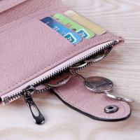 China PU Leather Short Wallet for Women Anti-Theft RFID Blocking 13.5cm x 10cm for sale