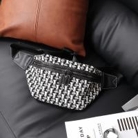 China Men's PU Leather Crossbody Waist Bag Large Capacity Travel Shoulder Bag 30x15x8cm for sale