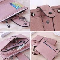 China PU Leather Short Wallet for Women Anti-Theft RFID Blocking 13.5cm x 10cm for sale
