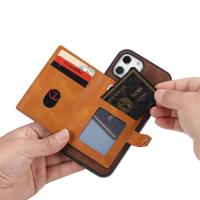 China Luxury PU Leather Phone Case with Card Sleeve for iPhone 15 Pro Max Shockproof for sale