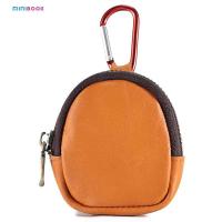 China Genuine Leather Mini Earphone Shell Keychain with Carabiner Hook for Daily Use for sale