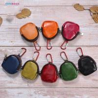 China Genuine Leather Mini Earphone Shell Keychain with Carabiner Hook for Daily Use for sale