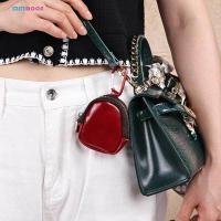 China Genuine Leather Mini Earphone Shell Keychain with Carabiner Hook for Daily Use for sale