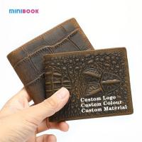 China Custom RFID Genuine Leather Men Wallet 15x10x5cm Slim Minimalist Cowhide Card Holder Wholesale for sale