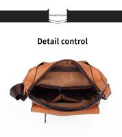China Custom PU Leather Messenger Bag for Office Vintage Style Waterproof Men Bag 15.6 Inch for sale