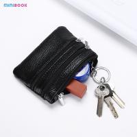China Genuine Leather Coin Purse with Key Ring Pure Colors Low MOQ Custom Logo OEM for sale