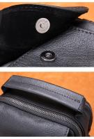 China Genuine Leather Men Messenger Bag Vintage Calfskin Crossbody Shoulder Bag 40cm for sale