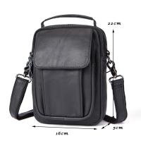 China Genuine Leather Men Messenger Bag Vintage Calfskin Crossbody Shoulder Bag 40cm for sale