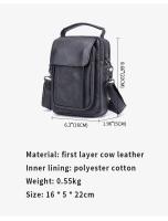China Genuine Leather Men Messenger Bag Vintage Calfskin Crossbody Shoulder Bag 40cm for sale
