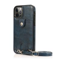 China Men's Crossbody Leather Case for iPhone 12 Pro Max Shockproof 6.7 inch for sale