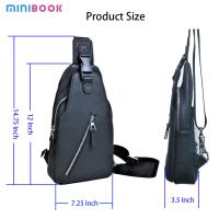 China Genuine Leather Waist Bag for Men Sling Crossbody 32x17x7 cm Custom Logo for sale