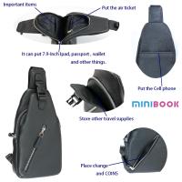 China Genuine Leather Waist Bag for Men Sling Crossbody 32x17x7 cm Custom Logo for sale