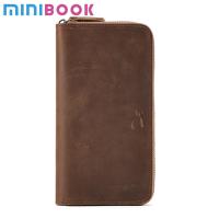 China Waterproof Genuine Leather Credit Card Wallet for Men Large Capacity 12 Card Slots Zipper Purse for sale