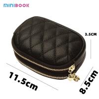 China Minibook Genuine Cowhide Leather Ladies Wallet Key Chain Pouch 11.5x8.5x3.5cm for sale