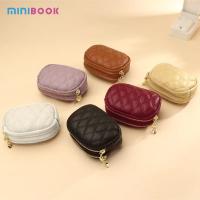 China Minibook Genuine Cowhide Leather Ladies Wallet Key Chain Pouch 11.5x8.5x3.5cm for sale