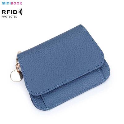 China Genuine Leather Candy Color Portable Wallet Clutch Coin Purse for Girls 20cm for sale
