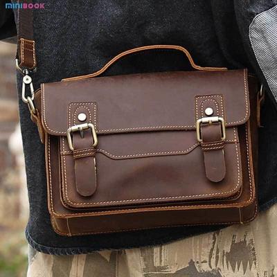 China Vintage Messenger Bag Minibook Style 15.6 Inch Laptop Shoulder Bag for Daily Use for sale