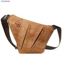 China Genuine Crazy Horse Leather Messenger Bag for Men Minibook Laptop 14 Inch for sale