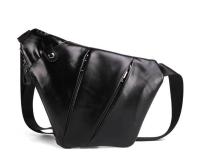 China Genuine Crazy Horse Leather Messenger Bag for Men Minibook Laptop 14 Inch for sale