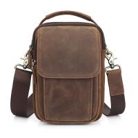 China Designer Custom Logo Genuine Leather Messenger Bag for Men with Available Sample OEM ODM for sale