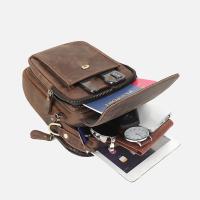 China Designer Custom Logo Genuine Leather Messenger Bag for Men with Available Sample OEM ODM for sale