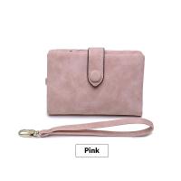 China Frosted Leather Short Bifold Wallet with Large Capacity Credit Card Holders 8 Slots for sale
