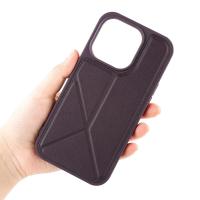 China Luxury PU Leather Phone Case for iPhone 14 13 12 Series Shockproof Wireless Charging Compatible for sale
