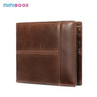 China Genuine Leather Minibook Anti-Theft RFID Card Holder Wallet 10cm x 12cm for OEM ODM for sale