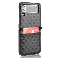 China Shockproof Luxury Square Leather Phone Case for Samsung Galaxy Z Flip 4 Back Bumper for sale