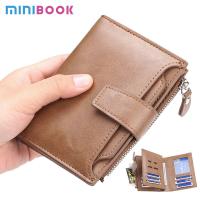 China Custom Logo Minibook Card Clip Wallet PU Leather 13cm x 10cm Short Card Holder Purse for sale