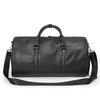 China OEM ODM Luxury Vegan Leather Crocodile Pattern Overnight Hand Bag for Men Custom Logo 18x12x6 Inch for sale
