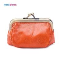 China OEM ODM Genuine Leather Minibook Ladies Wallet 5cmx7cmx9cm Handmade Gold Storage for sale