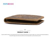 China Minibook Crocodile Embossed Genuine Leather Men's Flip Wallet 11.5x9x1 cm for sale