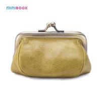 China OEM ODM Genuine Leather Minibook Ladies Wallet 5cmx7cmx9cm Handmade Gold Storage for sale