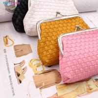 China Custom Logo 4 Inch Weave Coin Pouch Women Wallet Minibook for Daily Organization for sale
