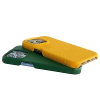 China Luxury Genuine Leather Ultra Thin Protective Phone Case for iPhone 15 Pro Max Shockproof Wireless Charging for sale