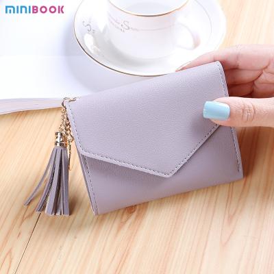 China Mini Tassel Short Wallet for Women Cute Japanese Korean Style Open Closure 18cm for sale