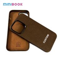 China Genuine Crazy Horse Leather Case for iPhone 13 14 15 with Wireless Charging Support for sale