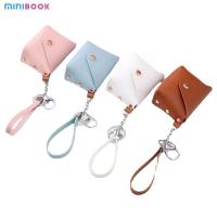China Custom Logo Genuine Leather Minibook Coin Purse 15cm x 10cm Coin Lanyard Bag for sale
